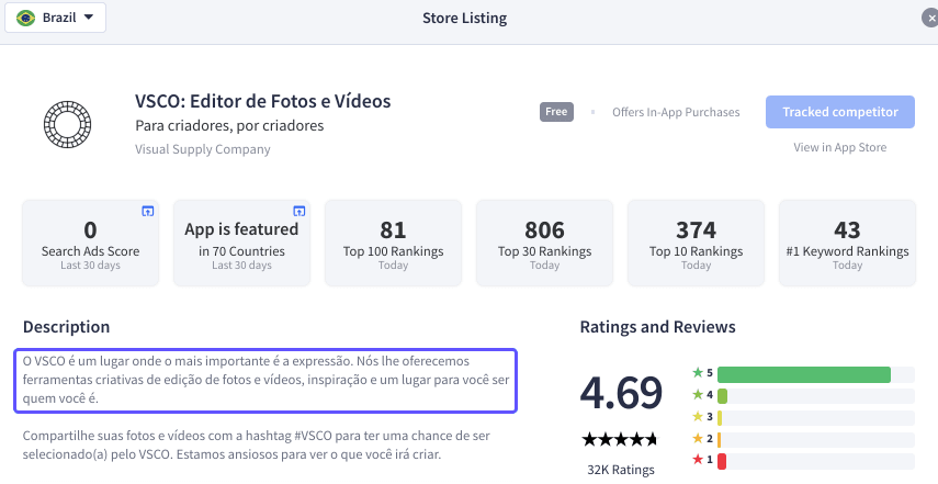 Mobile App Portuguese Localization - App Radar